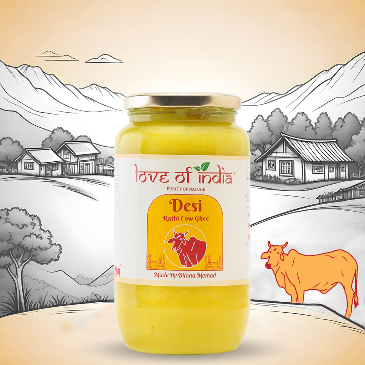 Love of India Desi Vedic Rathi Cow Ghee made by Bilona method – loveofindia